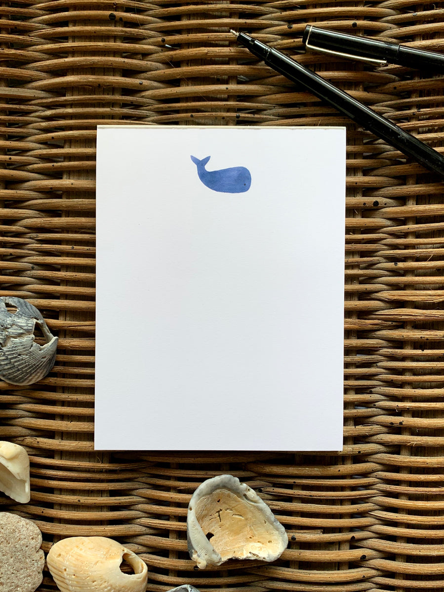 whale notepad – see what i sea design
